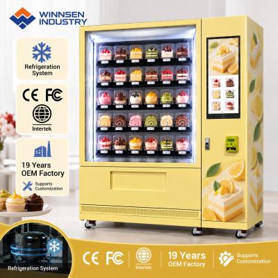 China Winnsen Automatic Cupcake Vending Machine with Refrigerated Cabinet for Small Bakery Shop for sale