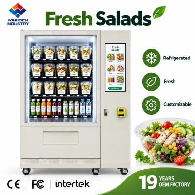 China Winnsen Commercial Salad Vending Machine Self Service Healthy Food 24 Hour Retail for sale