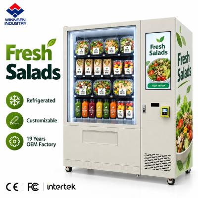 China Winnsen Smart Salad Vending Machine 22 Inch Advertising Screen Touch Display for sale