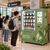China Winnsen Salad Vending Machine with Optional Cutlery Compartment Automatic Pickup Door for sale
