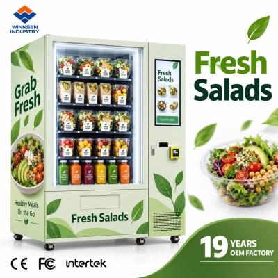 China Winnsen Salad Vending Machine with Smart Elevator No Drop Gentle Delivery for sale