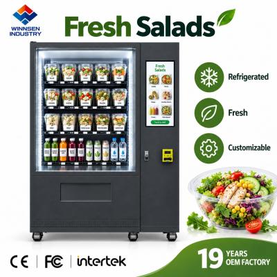 China Winnsen Refrigerated Salad Vending Machine for Gym Fitness Center Fresh Meals for sale