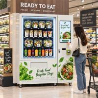 China Smart Salad Vending Machine with Refrigerated Display Adjustable Shelves Touch Screen for sale