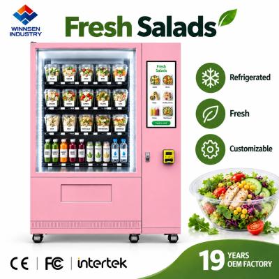 China Winnsen Smart Salad Vending Machine for Supermarket Food Court Fresh Quick Meal for sale