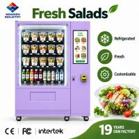 China Winnsen Automatic Salad Vending Machine with Transparent Glass Display LED Shelves for sale