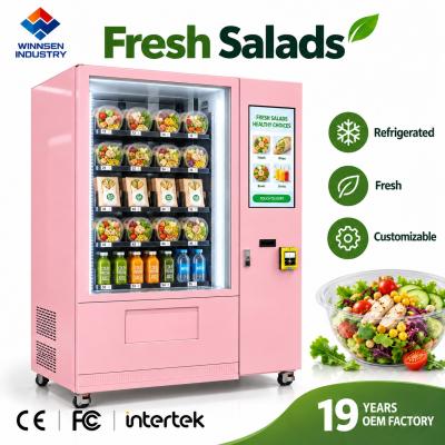 China Winnsen Commercial Salad Vending Machine Cashless Card QR Coin Payment Accepted for sale