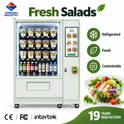 China Winnsen Custom OEM ODM Salad Vending Machine White Black Color Logo Design Options for sale