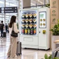 China Winnsen Custom OEM ODM Salad Vending Machine White Black Color Logo Design Options for sale