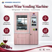 China Winnsen Refrigerated Wine Vending Machine Dual Screen 32 Inch Advertising and Touch Operation for sale