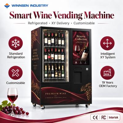China Winnsen OEM ODM Custom Wine Vending Machine with Cloud Management CE FCC Certified for sale