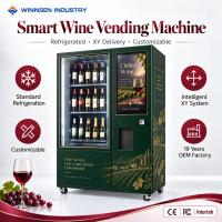 China Winnsen Glass Front Display Wine Vending Machine with LED Lighted Shelves Refrigerated Cabinet for sale