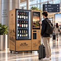China Winnsen Self Service Wine Vending Machine for Airports Hotels Shopping Malls Chilled Retail for sale