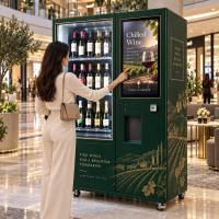 China Winnsen Glass Front Display Wine Vending Machine with LED Lighted Shelves Refrigerated Cabinet for sale