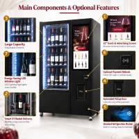 China Winnsen Self Service Wine Vending Machine for Airports Hotels Shopping Malls Chilled Retail for sale