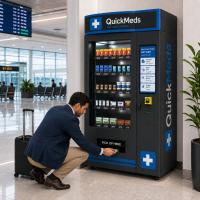 China Winnsen Compact Pharmacy Vending Machine Slim Touch Screen Medicine Dispenser for Hotel Airport for sale