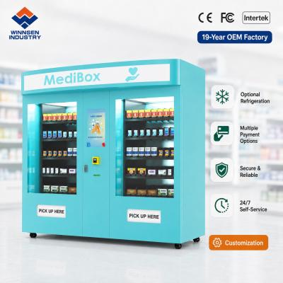 China Winnsen Dual Pharmacy Vending Machine Large Capacity Medicine Kiosk for Hospital Pharmacy for sale
