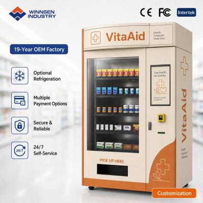 China Winnsen 24H Smart Pharmacy Vending Machine Refrigerated Touchscreen Medicine Kiosk for Community for sale