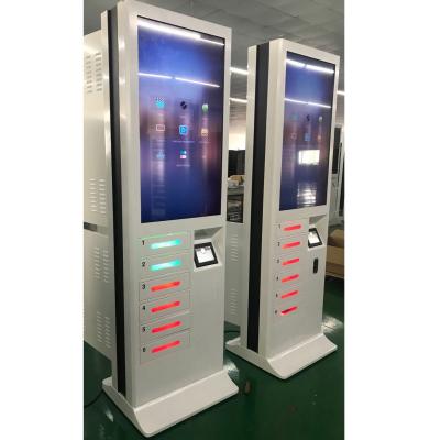 China 43 Inch Cell Phone Charging Stations Advertising Screen Fast Credit Card Payment UV Light for sale