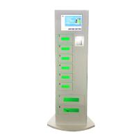 China 8 Lockers Free Cell Phone Charging Stations Advertising Kiosk With Different Languages UI for sale