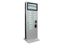 China UV Sterilization Cell Phone Charging Stations Remote Digital Signage Kiosk Battery 22 Inch Monitor for sale