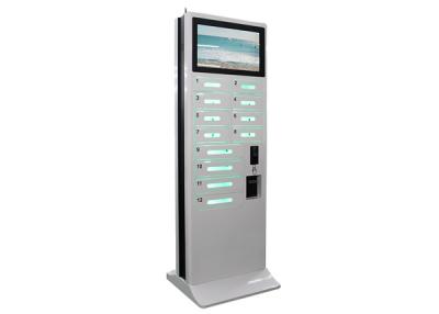 China UV Sterilization Cell Phone Charging Stations Remote Digital Signage Kiosk Battery 22 Inch Monitor for sale