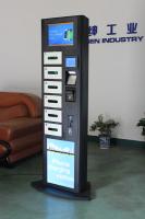China Winnsen Advertising Smart Phone Charging Kiosk RFID Operated Glass Door Locker for sale
