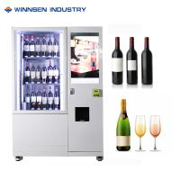 China Advertising players touch screen anti theft wine vending machine with elevator for sale