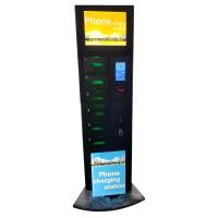 China Coin Operated Cell Phone Charging Stations For Library School Restaurant with Remote Ads uploading function for sale
