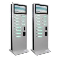 China Airport Android Free Charge Cell Phone Charging Stations Kiosks Advertising With 12 Lockers for sale