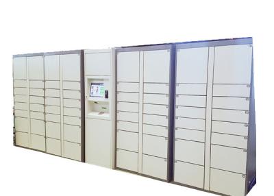 China PIN Code Operated Logo Custom Luggage Storage Lockers With 32 Inch Touch Screen for sale