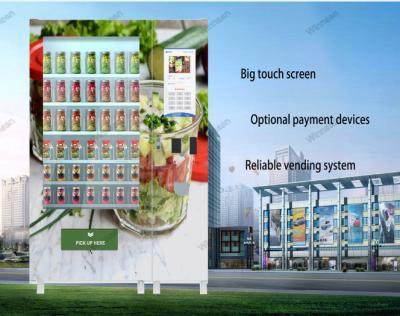 China Lcd Cupcake 32 Inch Salad Vending Machine With Elevator And Cooling System for sale