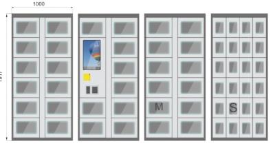 China Coin Bill Acceptor Credit Card Android Vending Lockers for sale