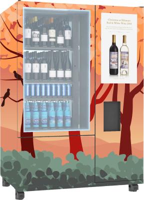China Whiskey Multiple Payment Glass Bottle Vending Machine With Conveyor Elevator for sale