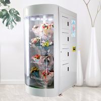 China Refrigerated Humidified Flower Bouquet Vending Machine With Transparent Shelf for sale