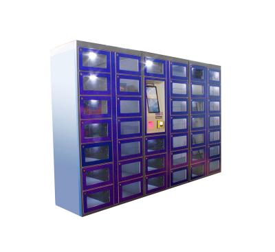 China Transparent Doors Vending Locker Advertising Screen Remote Control Platform for sale