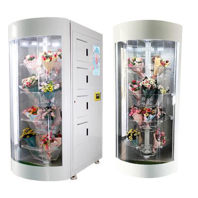 China High End Fresh Flower Vending Machine Cold Rolled Steel With LCD Touch Screen for sale
