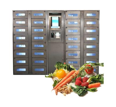 China Intelligent Food Vegetable Vending Locker Machine 24 Hour Self Service for sale
