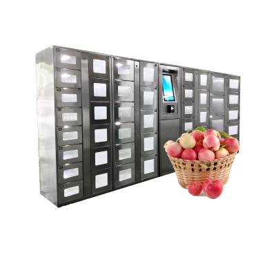 China Smart Electronic Api Pick Up Vending Locker Vegetable Self Checkout Multi Languages UI for sale