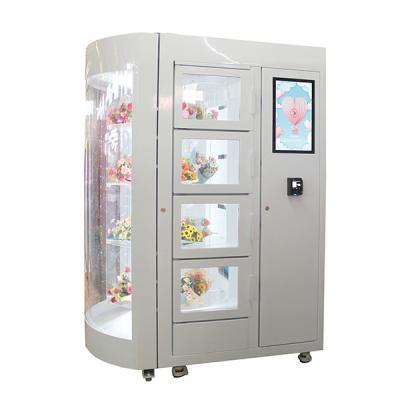 China Automatic Flower Vending Machine For Bouquets With Transparent Shelf Display for sale