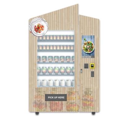 China Fresh Food Healthy Corn Salad Vending Machine With Touch Screen For Subway Station for sale