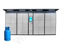 China Smart Outdoor LPG LNG Vending Locker Gas Exchange Cylinder Click And Collect Credit Card Payment for sale