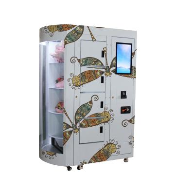 China Transparent Shelves Fresh Flower Vending Machine 18.5 Inch With Humidity Temperature Control for sale