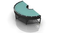 China 12M PCB SMT Production Line 400mm 500mm Width Green PVC ESD Belt Conveyor for sale