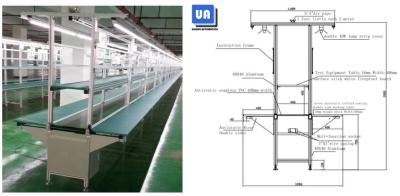 China Anti Static SMT Flat Belt Conveyor 4 Meters Length 8000 Mm/Min for sale