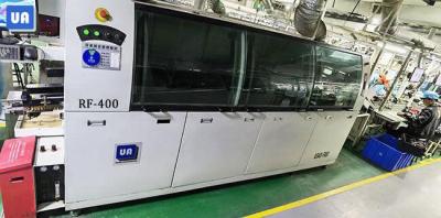 China 400mm PCB Lead Free Wave Solder Machine Upper Exhaust Auto Feed RF-400B for sale
