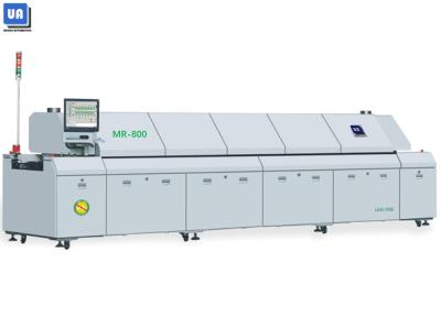China MR-800 Reflow Oven Equipment Lead Free 8 Zones SMT Reflow Oven 2 Segments Rails for sale