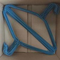 China 18-Inch White Wire Laundry Hangers For Dry Cleaner for sale