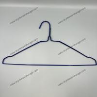China 16 inch White Blue Yellow Dry Cleaner Non Slip Wire Hangers with 365 Days for sale