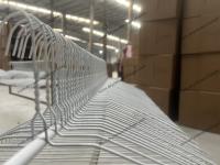 China 1.9mm Thickness Coat Hanger Dry Cleaners Notched Shape White Color for sale