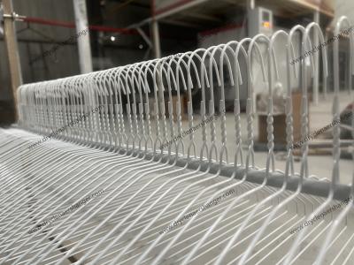 China 1.9mm White Color Laundry Wire Hanger 16 Inch Notched Shape for sale